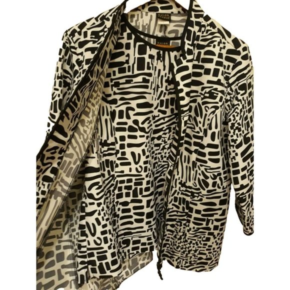 Salon Studio | Tops | Black White Jacket With Matching Tank By Salon ...